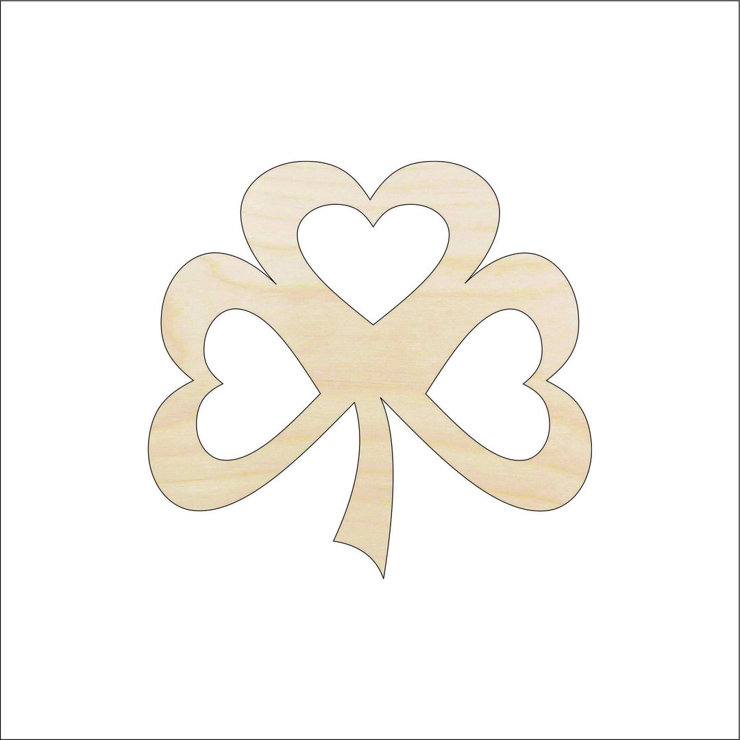 Clover - Wood Craft Shape Laser Cut Out & Unfinished DIY Craft Supply ...