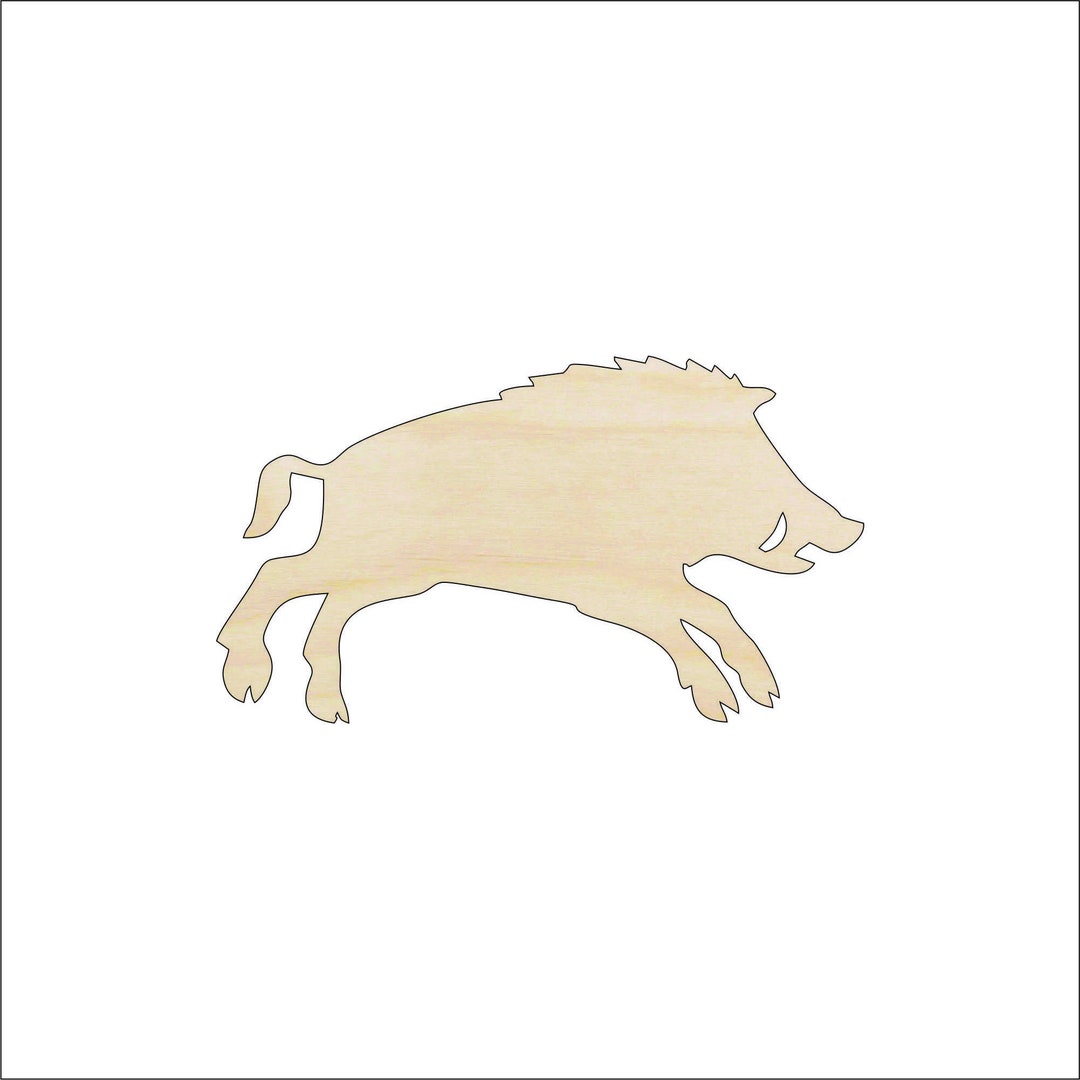 Pig Boar Laser Cut Out Unfinished Wood Shape Craft Supply PIG10 - Etsy
