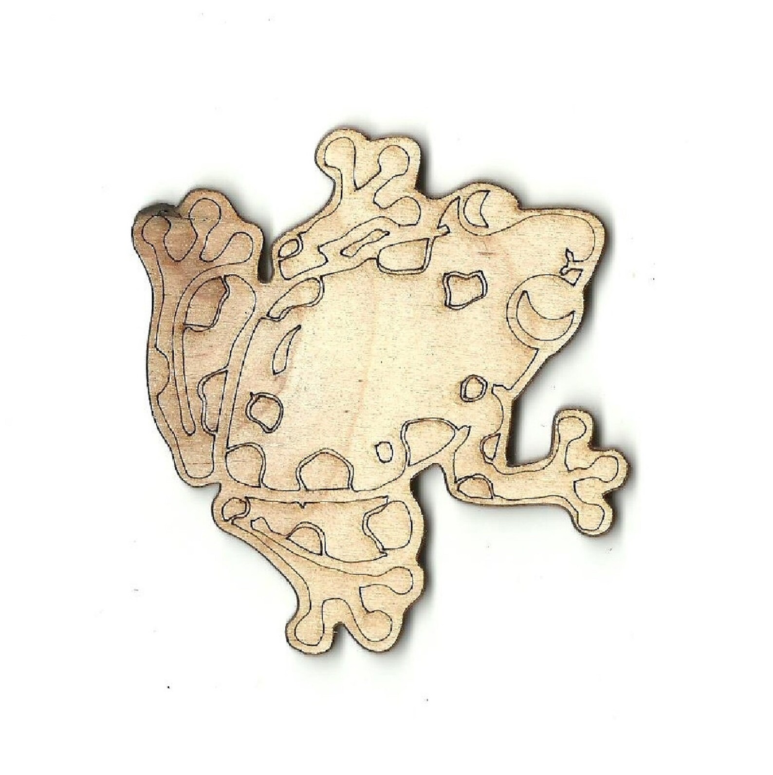 Frog Laser Cut Out Unfinished Wood Shape Craft Supply FRG3 | Etsy