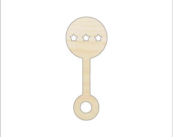 2 34 Baby Rattle Wooden Cutout Shape - Etsy