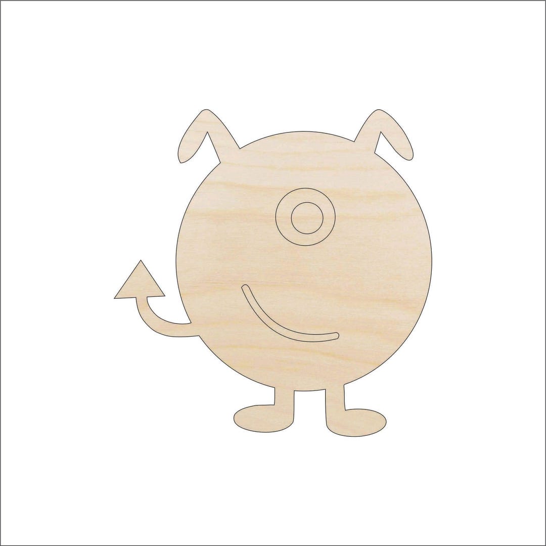 Alien Wood Craft Shape - Laser Cut Baltic Birch Unfinished DIY Art ...