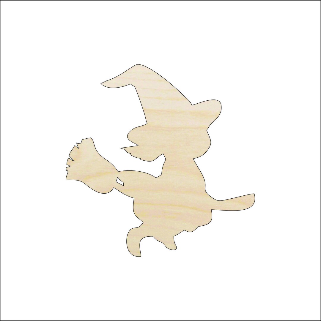 Witch Laser Cut Out Unfinished Wood Shape Craft Supply FAL173 - Etsy