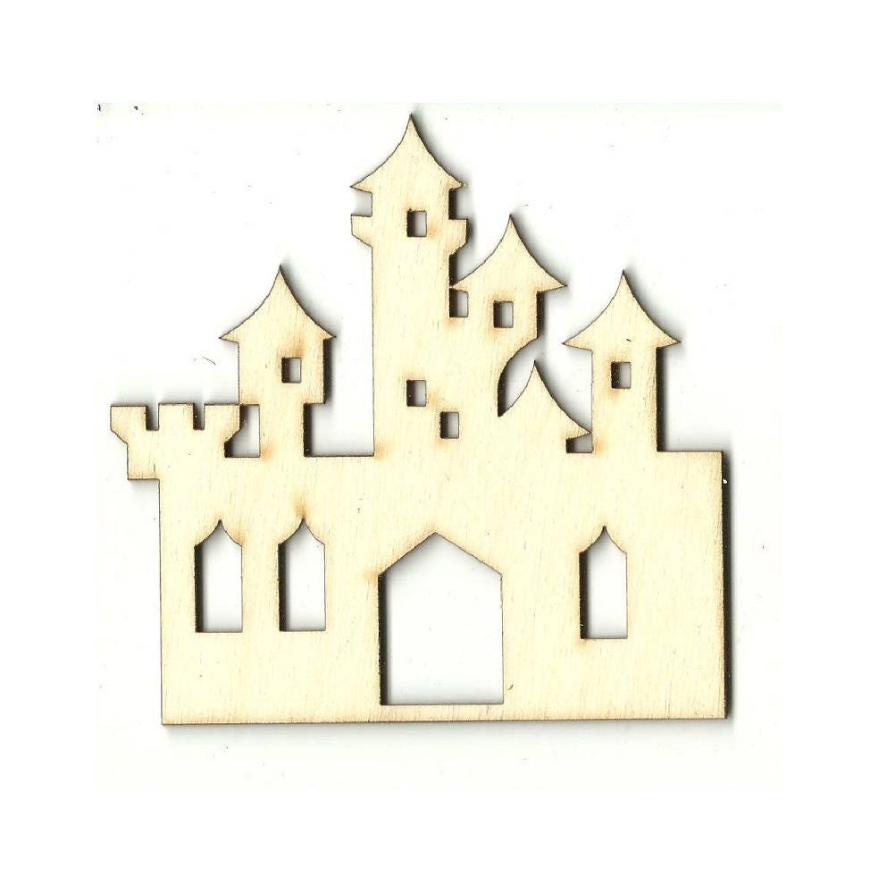 Castle Laser Cut Out Unfinished Wood Shape Craft Supply - Etsy