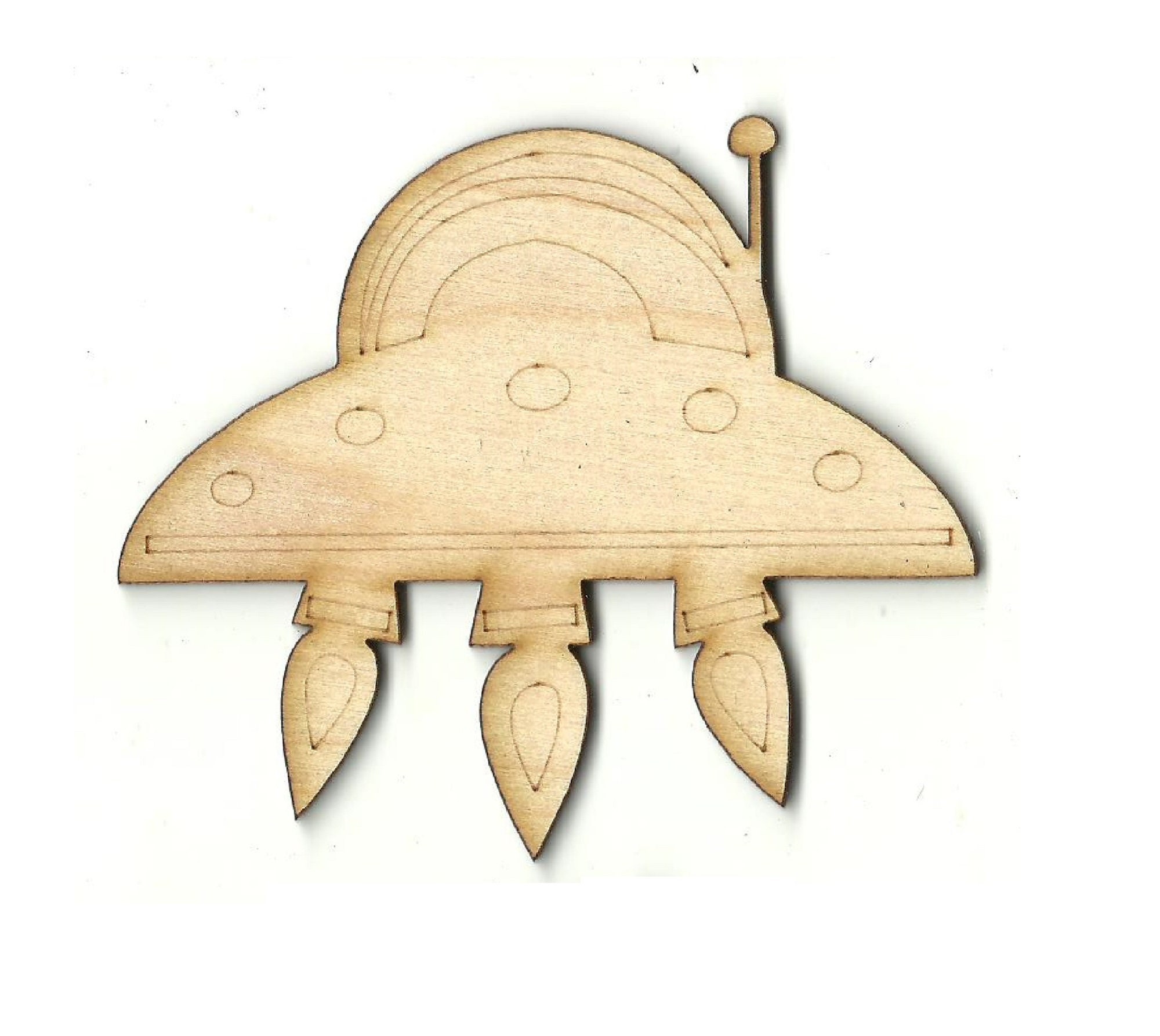 UFO Laser Cut Out Unfinished Wood Shape Craft Supply SPC59 - Etsy