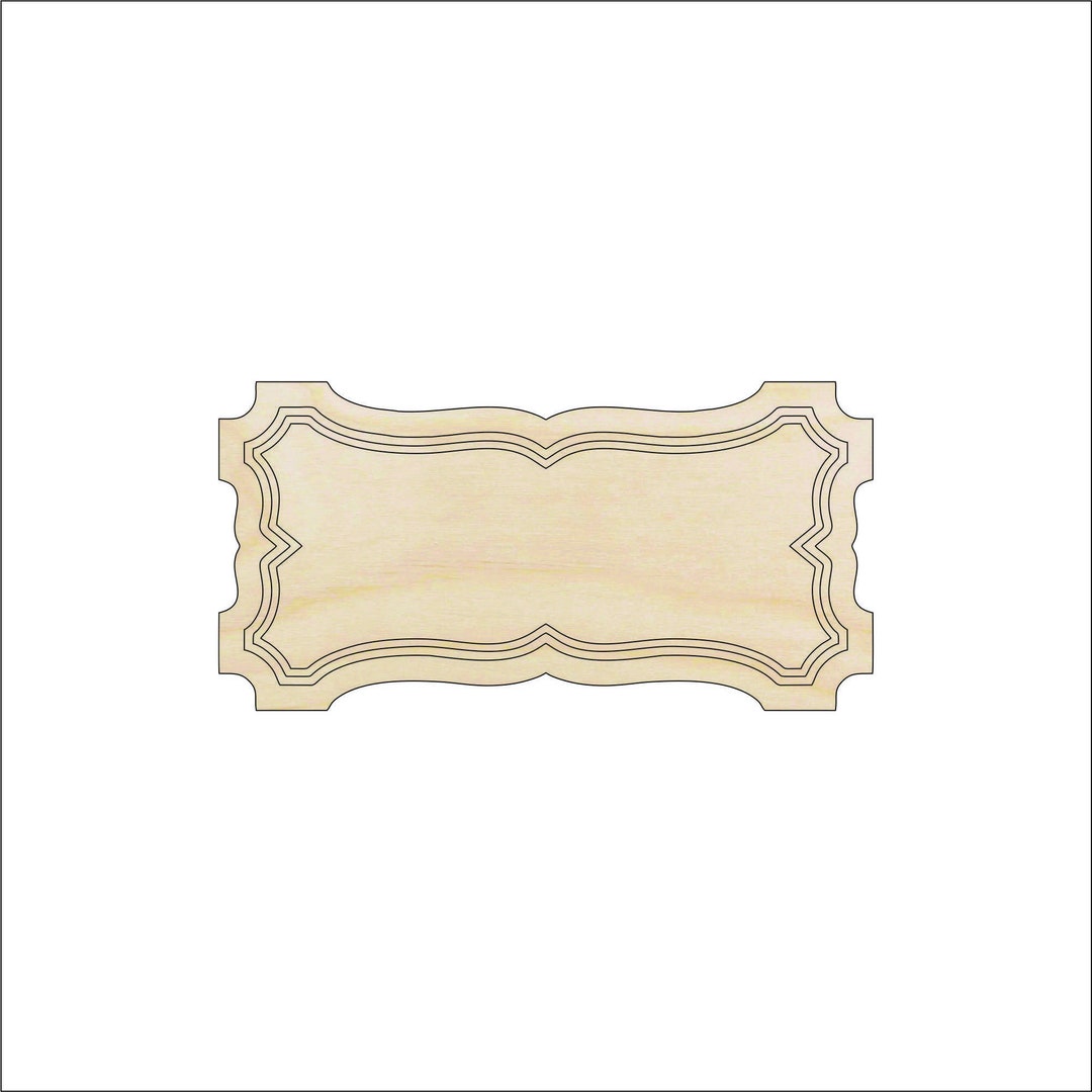 Plaque Laser Cut Out Unfinished Wood Shape Craft Supply BNR47 - Etsy