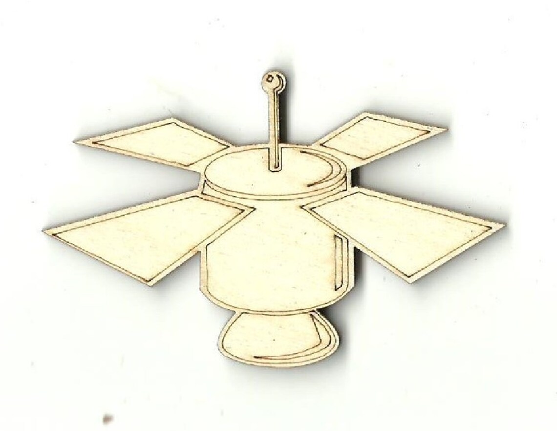Satellite Laser Cut Out Unfinished Wood Shape Craft Supply - Etsy