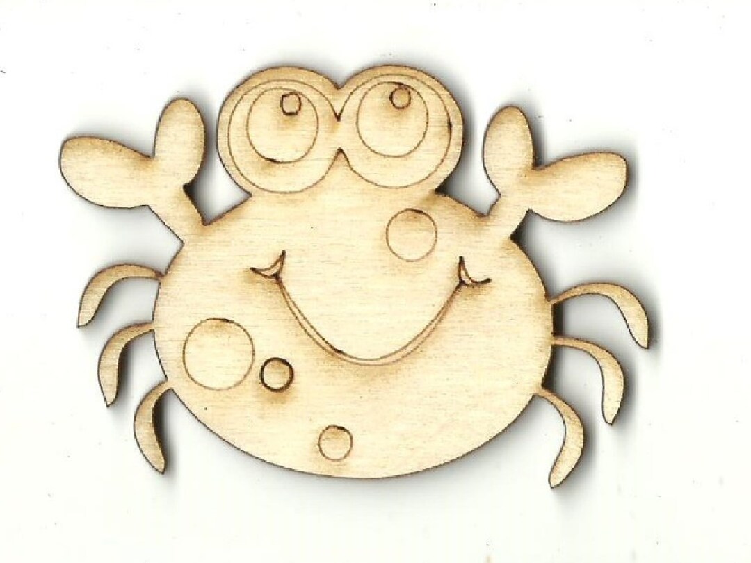 Crab Laser Cut Out Unfinished Wood Shape Craft Supply SEA113 - Etsy