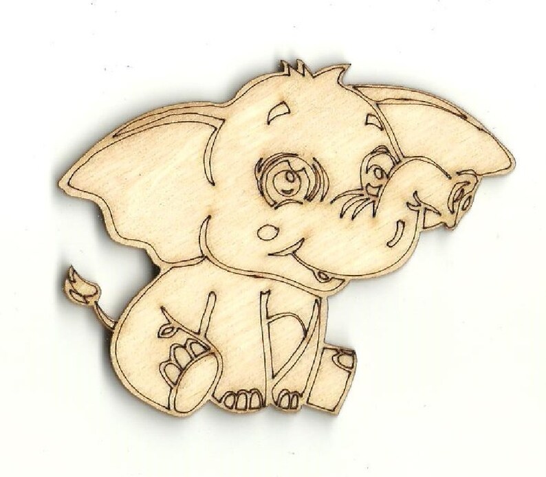 Elephant Laser Cut Out Engraved Unfinished Wood Shape Craft - Etsy