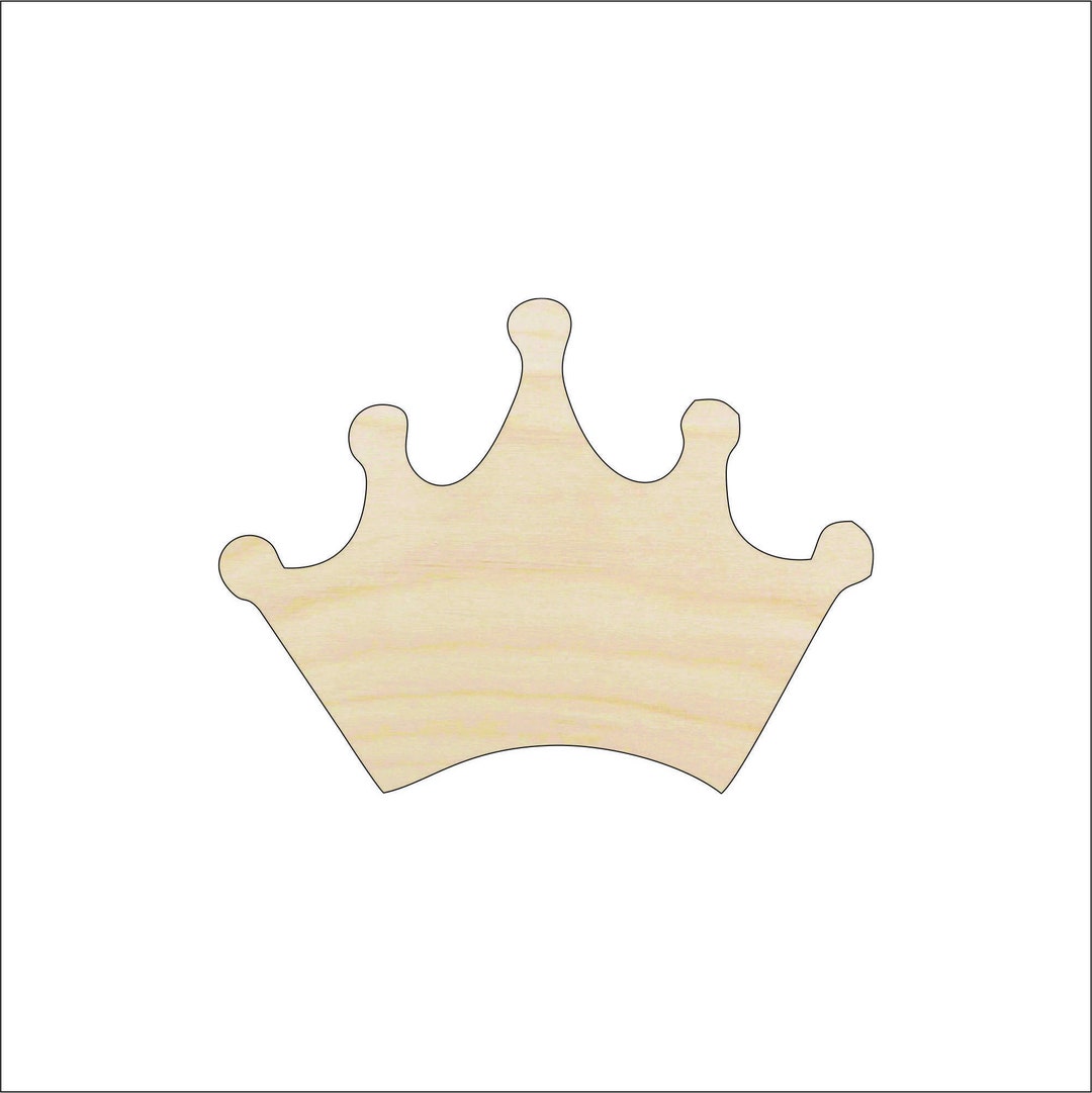 Crown Laser Cut Out Unfinished Wood Shape Craft Supply CLT56 - Etsy
