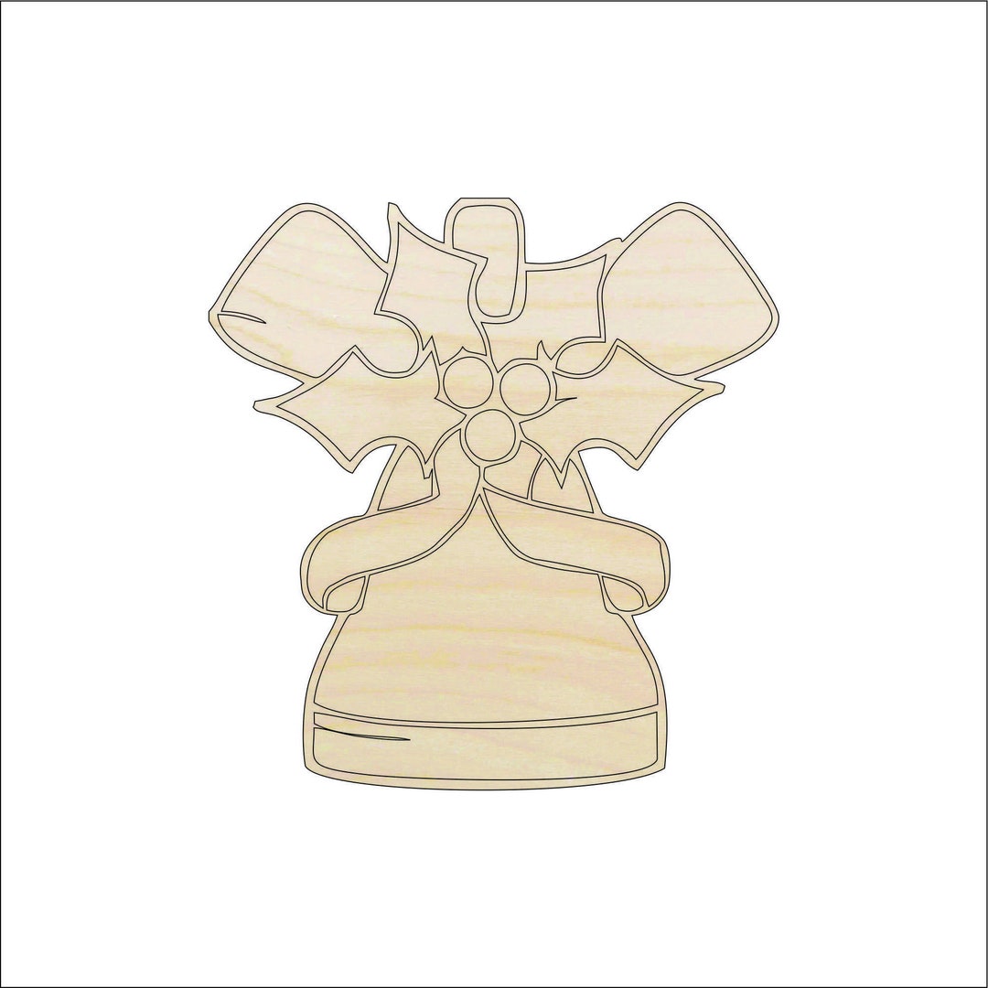 Bell Engraved Laser Cut Out Unfinished Wood Shape Craft Supply XMS6 - Etsy
