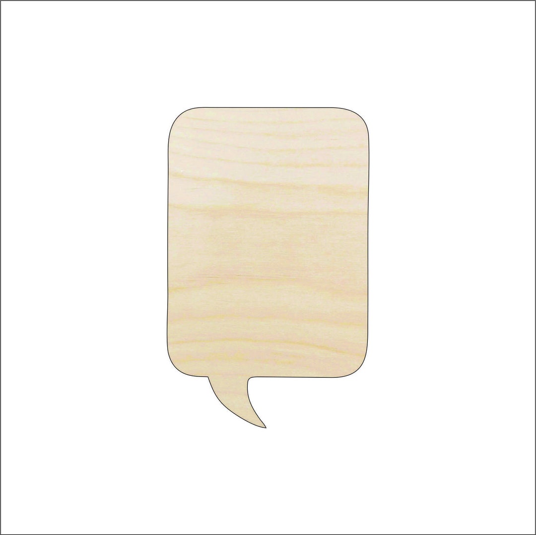 Word Bubble - Wood Craft Shape Laser Cut Out & Unfinished DIY Craft ...