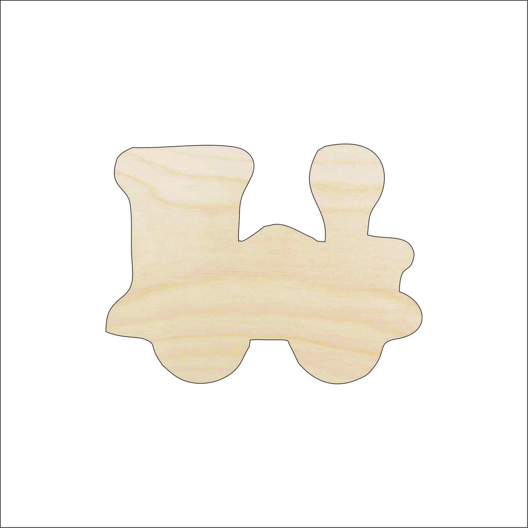 Train Steam Engine Laser Cut Out Unfinished Wood Shape Craft Supply ...