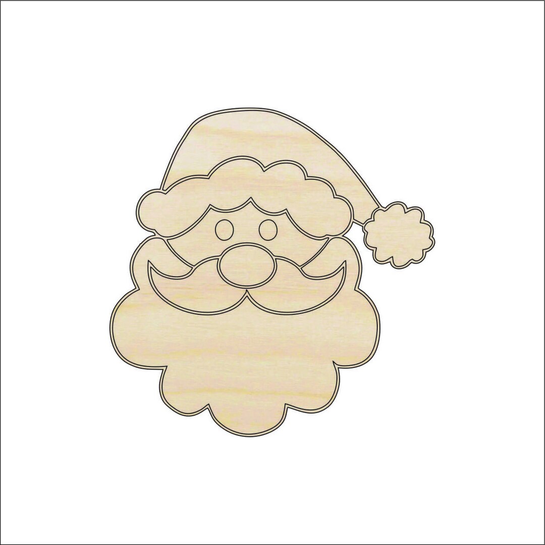 Santa Claus - Laser Cut Out Unfinished Wood Shape Craft Supply XMS222 ...