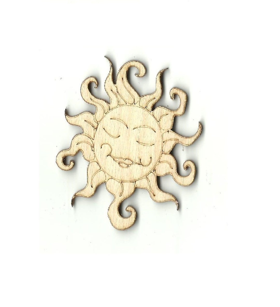 Sun Laser Cut Out Unfinished Wood Shape Craft Supply SKY22 - Etsy