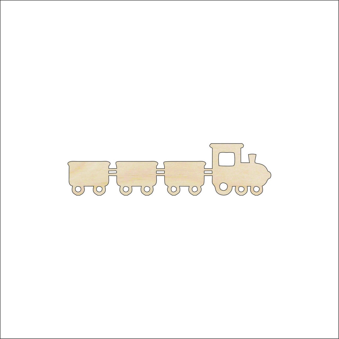 Train - Laser Cut Out Unfinished Wood Shape Craft Supply TRN4 - Etsy