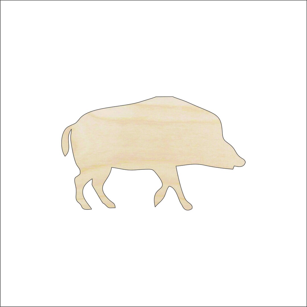 Pig Boar Laser Cut Out Unfinished Wood Shape Craft Supply PIG7 - Etsy