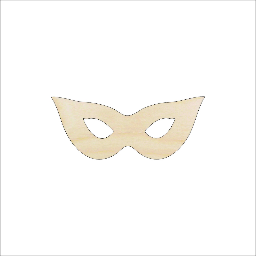 Masquerade Mask Laser Cut Out Unfinished Wood Shape Craft Supply MSK12 ...