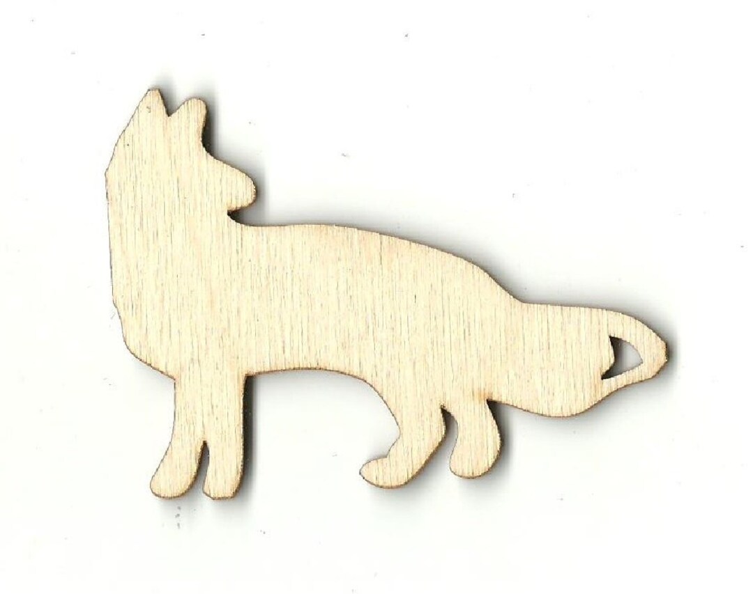 Fox Unfinished Laser Cut Out Wood Shape Craft Supply FOX4 - Etsy