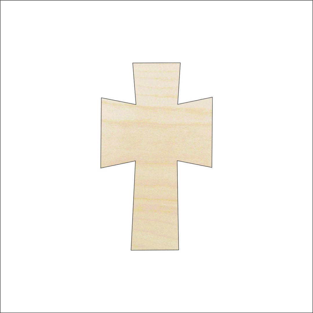Cross - Wood Craft Shape Laser Cut Out & Unfinished DIY Craft Supply ...