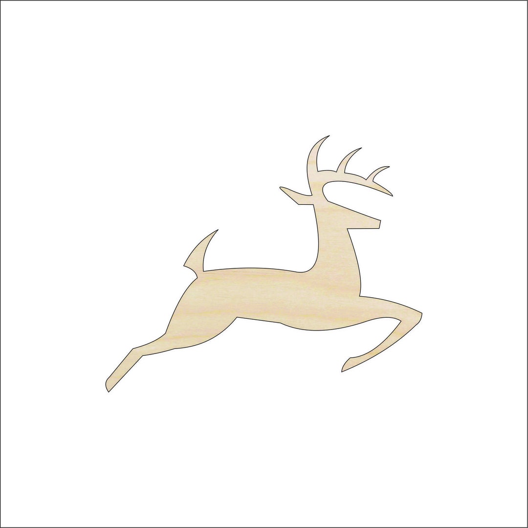 Deer Laser Cut Out Unfinished Wood Shape Craft Supply DER12 - Etsy