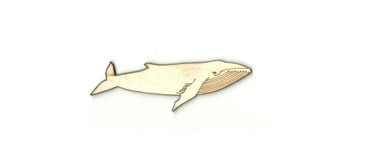 Whale Laser Cut Out Unfinished Wood Shape Craft Supply SEA19 | Etsy