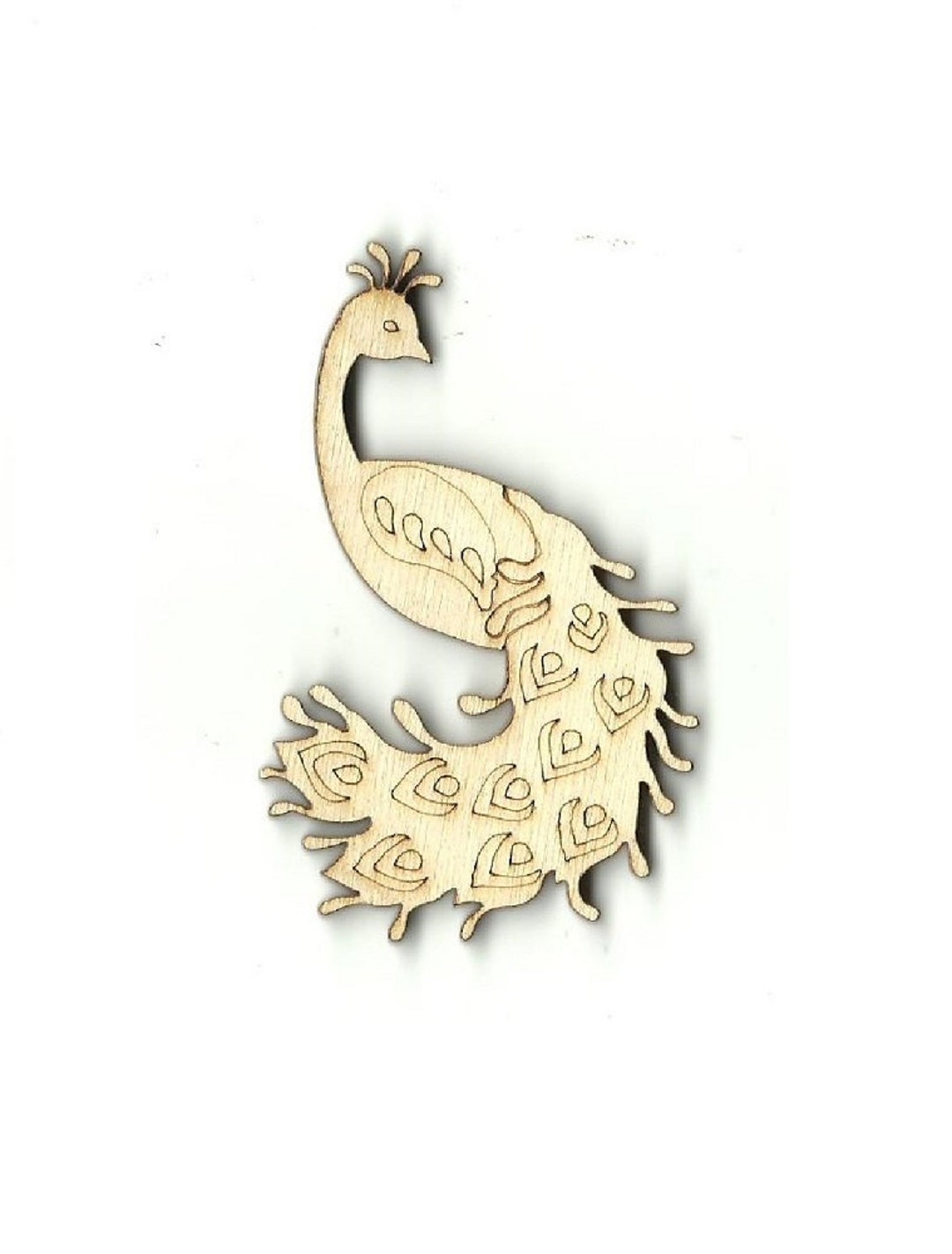 Peacock Laser Cut Out Unfinished Wood Shape Craft Supply - Etsy