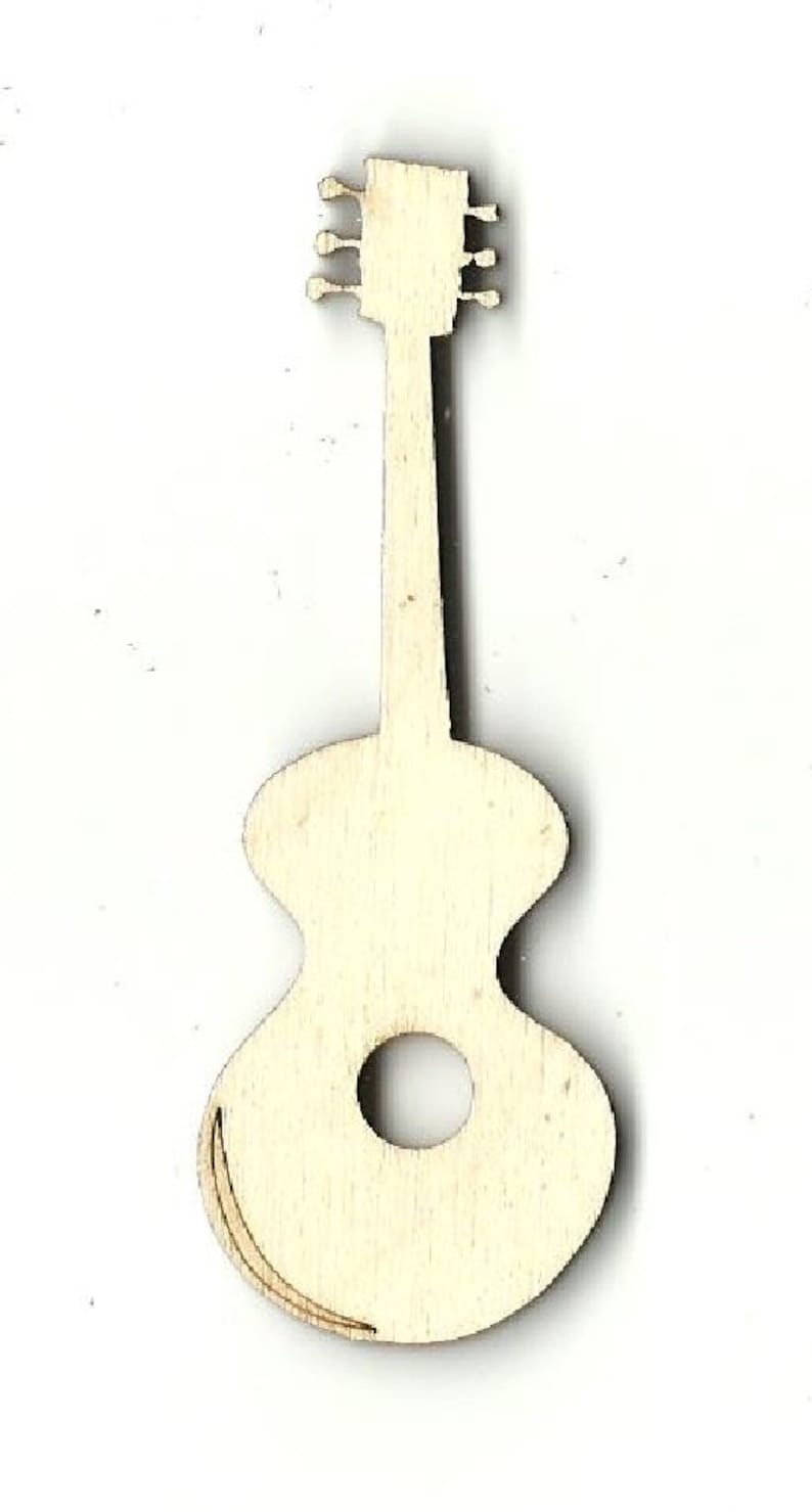 Guitar Laser Cut Out Unfinished Wood Shape Craft Supply MSC4 | Etsy