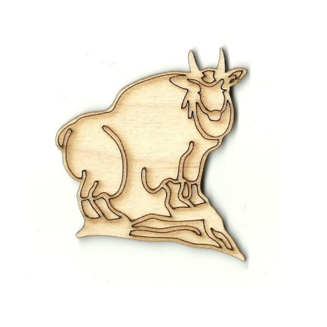 Mountain Goat Laser Cut Out Unfinished Wood Shape Craft - Etsy