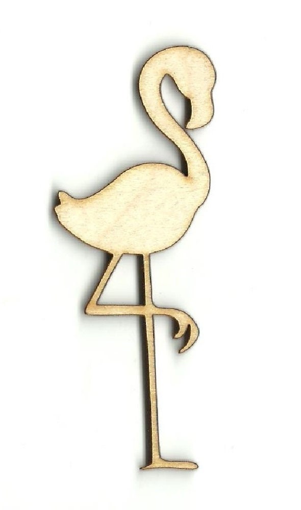 Flamingo Laser Cut Out Unfinished Wood Shape Craft Supply - Etsy