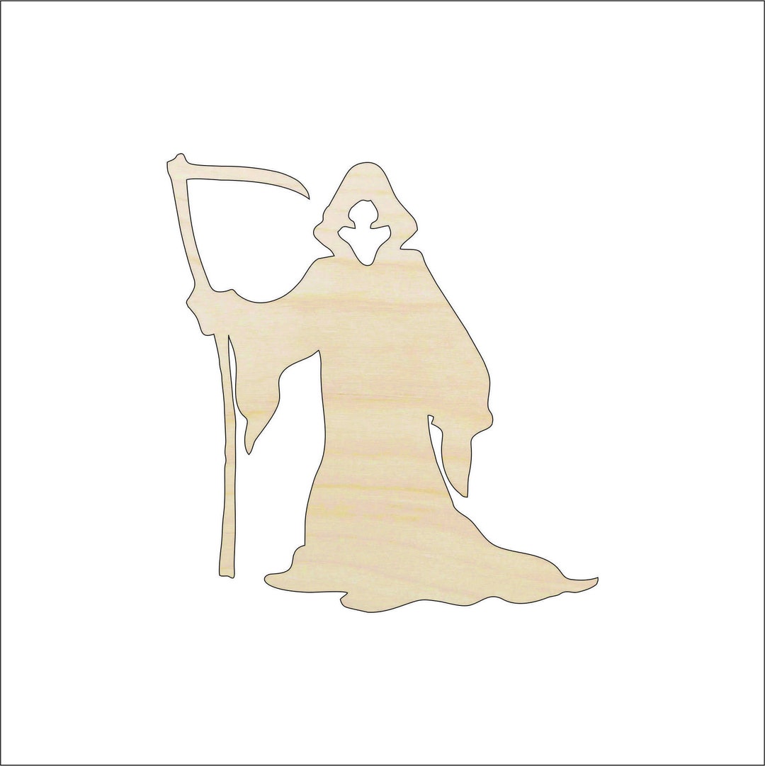 Monster Grim Reaper - Laser Cut Out Unfinished Wood Shape Craft Supply ...