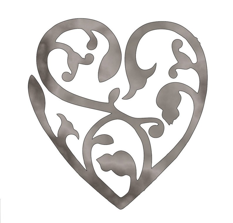 Heart Plasma Cut Out Unfinished Metal Shape Home Decor | Etsy