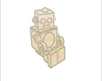 Robot Unfinished Wood Cutout Shape Laser Cut DIY Craft Bulk - Etsy