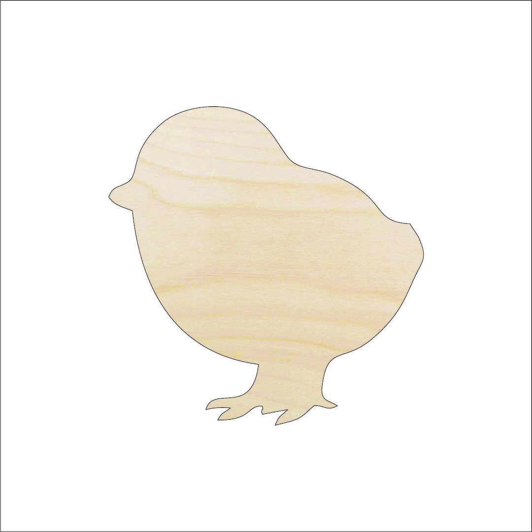 Chick - Laser Cut Out Unfinished Wood Shape Craft Supply BRD252 - Etsy