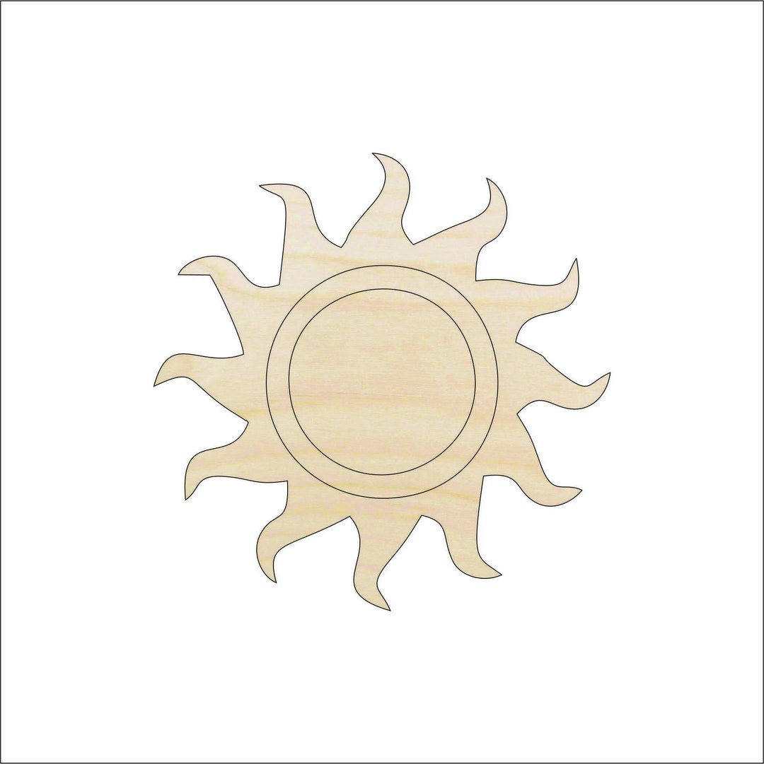 Sun - Laser Cut Out Unfinished Wood Shape Craft Supply SKY39 - Etsy