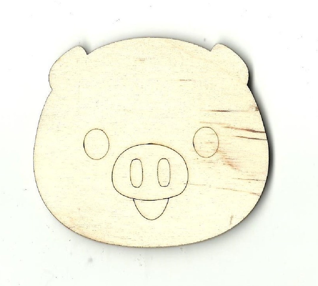 Pig Laser Cut Out Unfinished Wood Shape Craft Supply PIG2 - Etsy