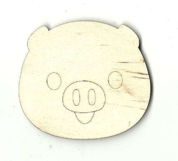 Pig Laser Cut Out Unfinished Wood Shape Craft Supply PIG2 | Etsy