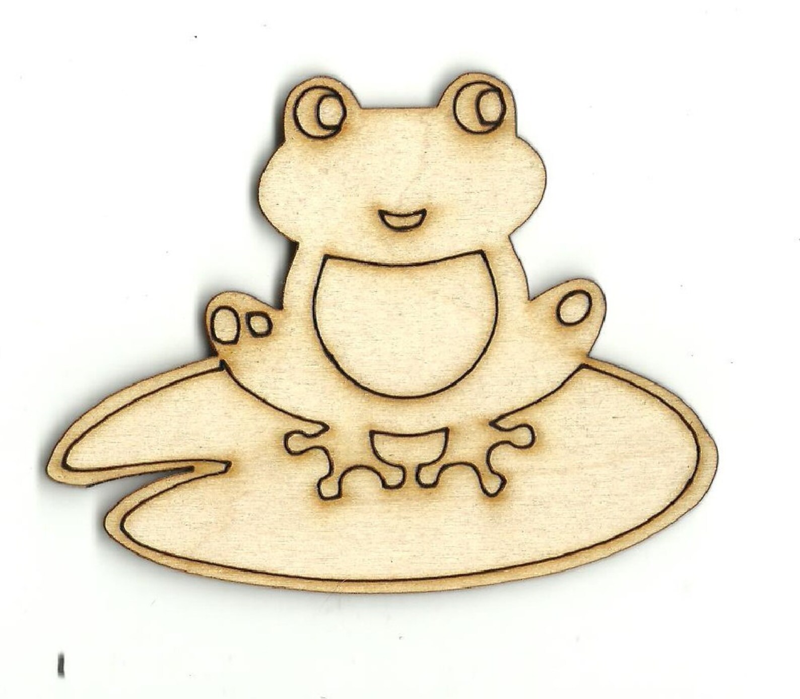 Frog Laser Cut Out Unfinished Wood Shape Craft Supply FRG15 | Etsy