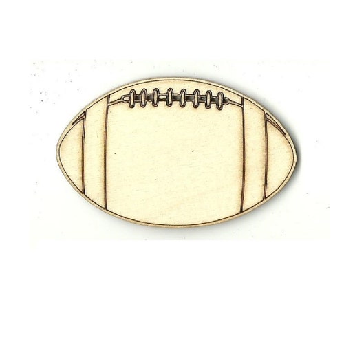 Football Unfinished Wood Cutout Shape Laser Cut DIY Craft - Etsy