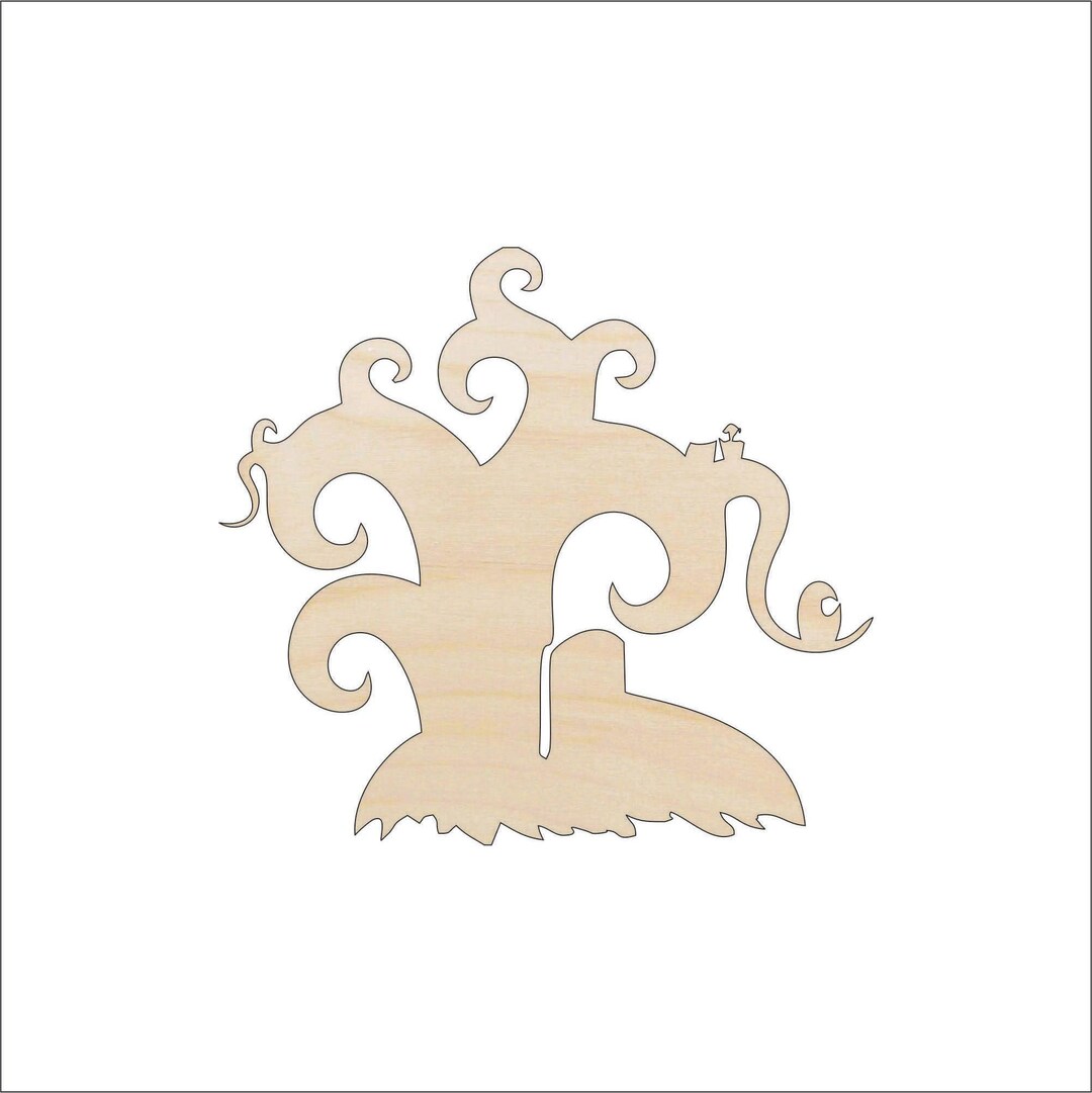 Tree & Gravestone - Wood Craft Shape - Laser Cut Baltic Birch ...