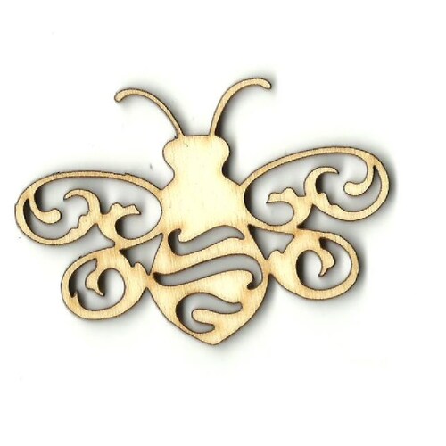 Bee Laser Cut Out Unfinished Wood Shape Craft Supply BUG45 - Etsy