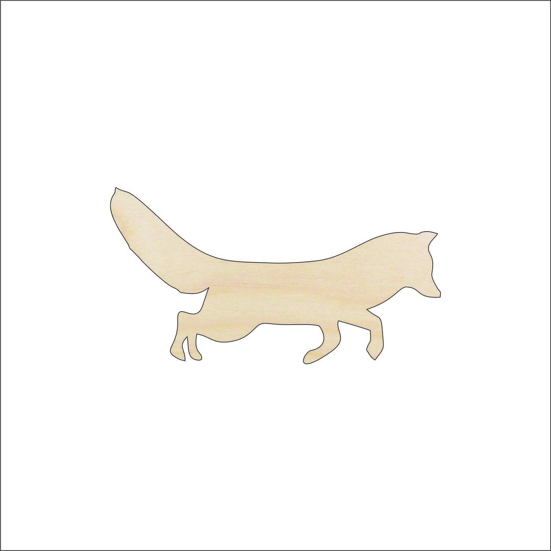 Fox Laser Cut Out Unfinished Wood Shape Craft Supply FOX15 - Etsy