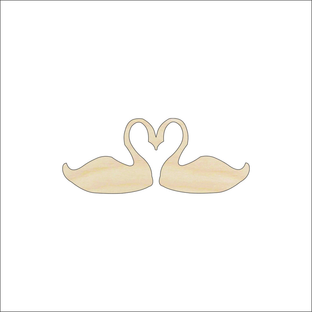 Bird Swan Laser Cut Out Unfinished Wood Craft Shape BRD130 - Etsy