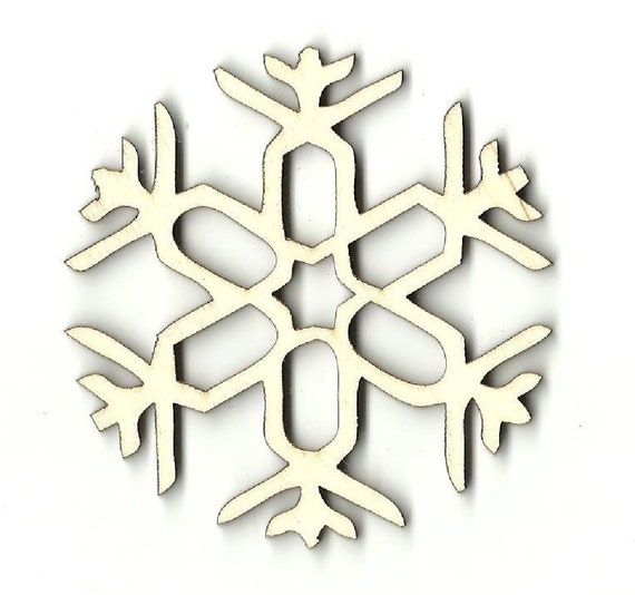 Snowflake Laser Cut Out Unfinished Wood Shape Craft Supply - Etsy