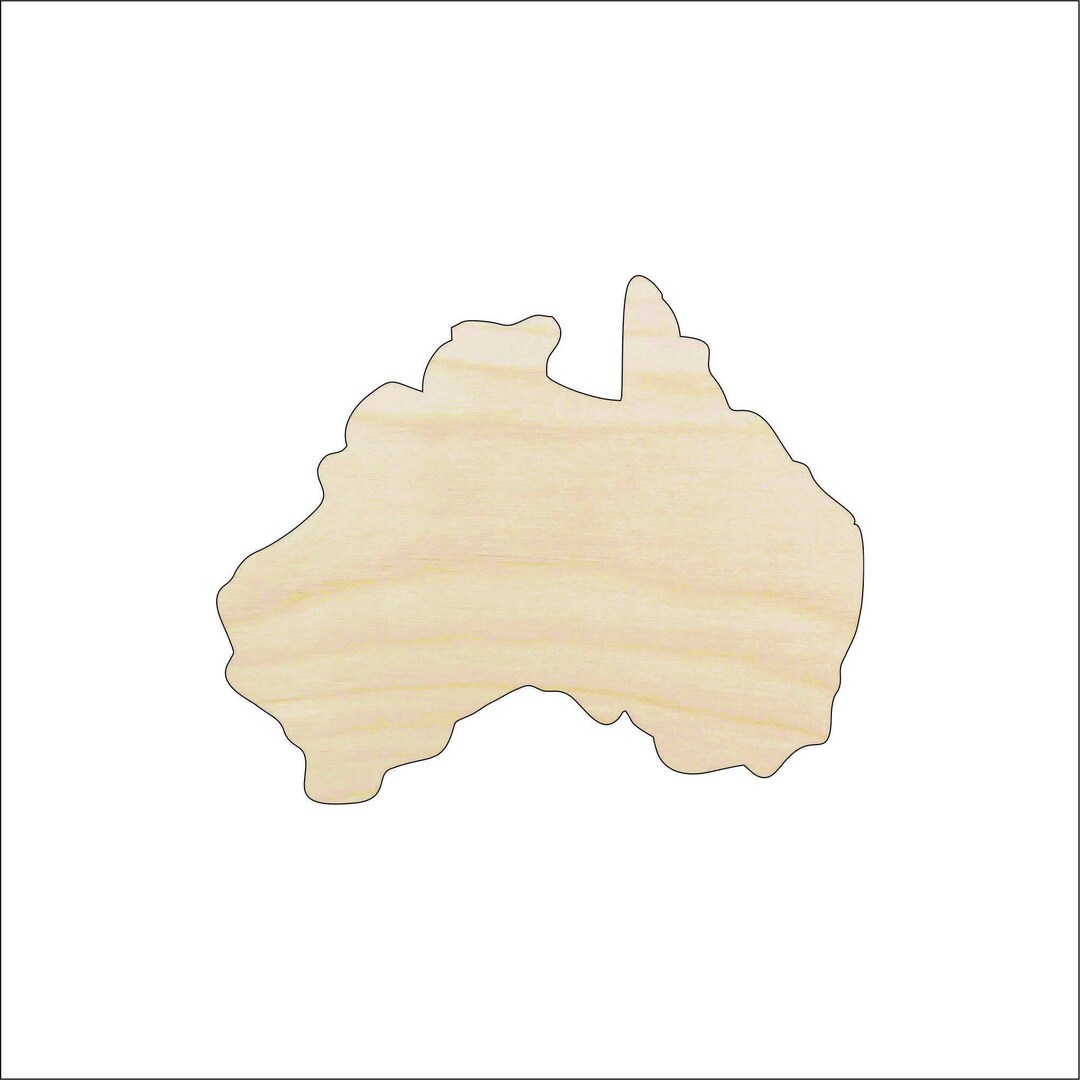 Continent Australia - Laser Cut Out Unfinished Wood Shape Craft Supply ...