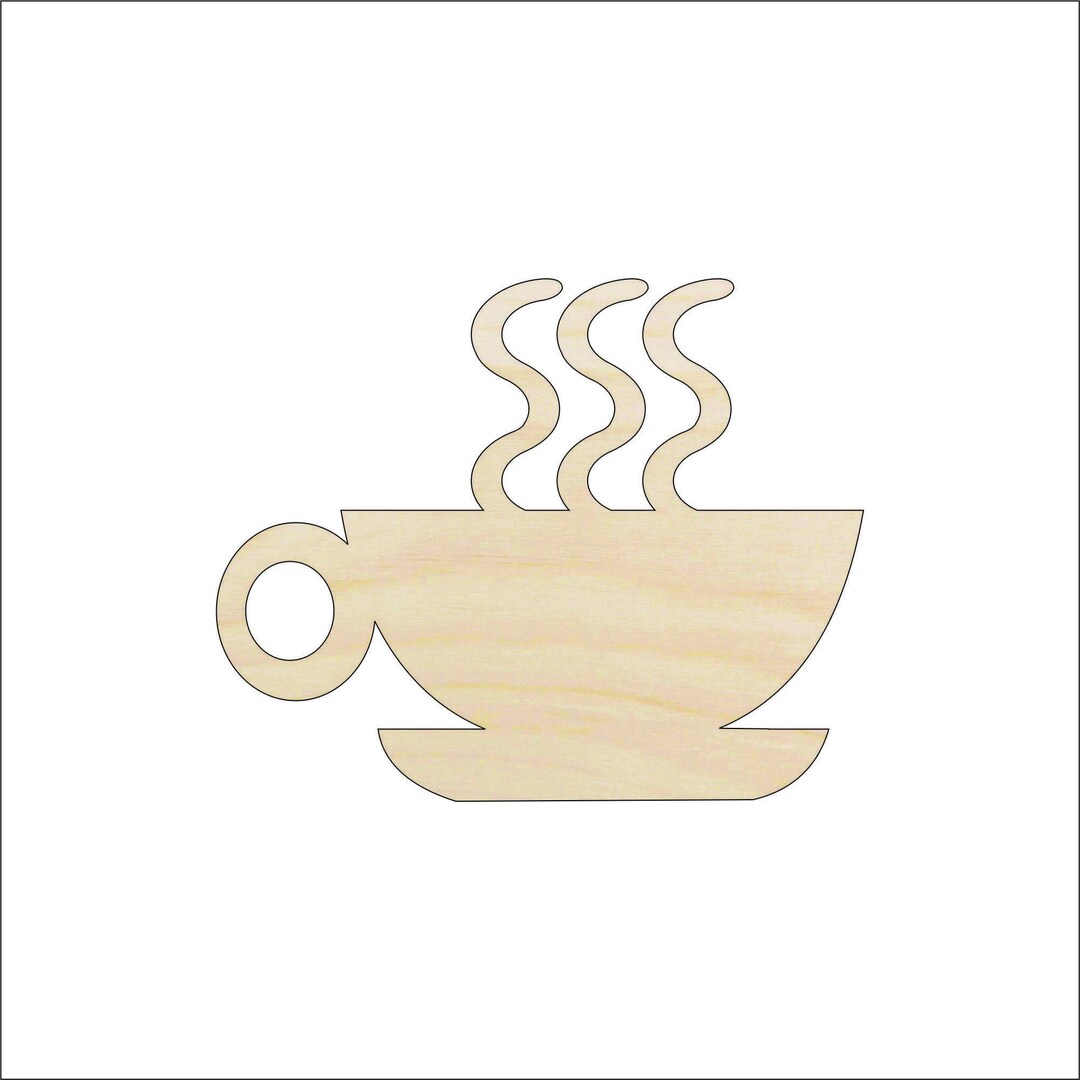 Coffee Cup Laser Cut Out Unfinished Wood Shape Craft Supply - Etsy