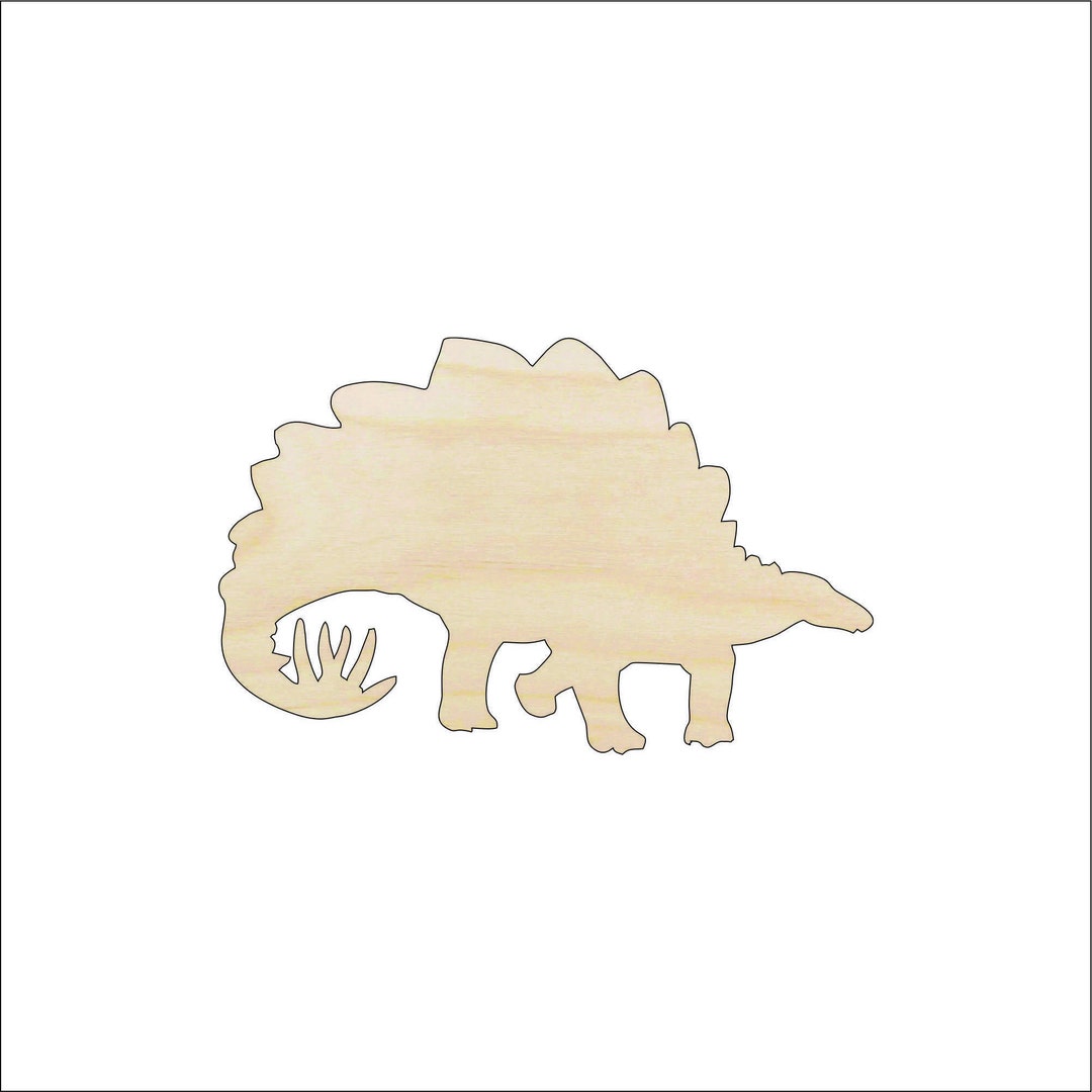 Stegosaurus Dinosaur - Laser Cut Out Unfinished Wood Shape Craft Supply ...