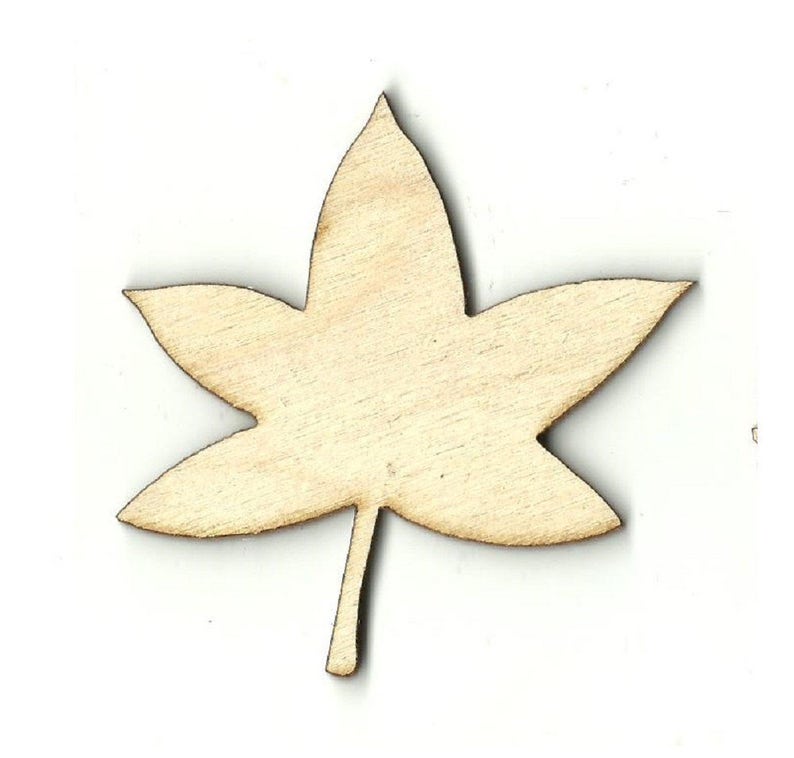 Leaf Laser Cut Out Unfinished Wood Shape Craft Supply LEF10 - Etsy