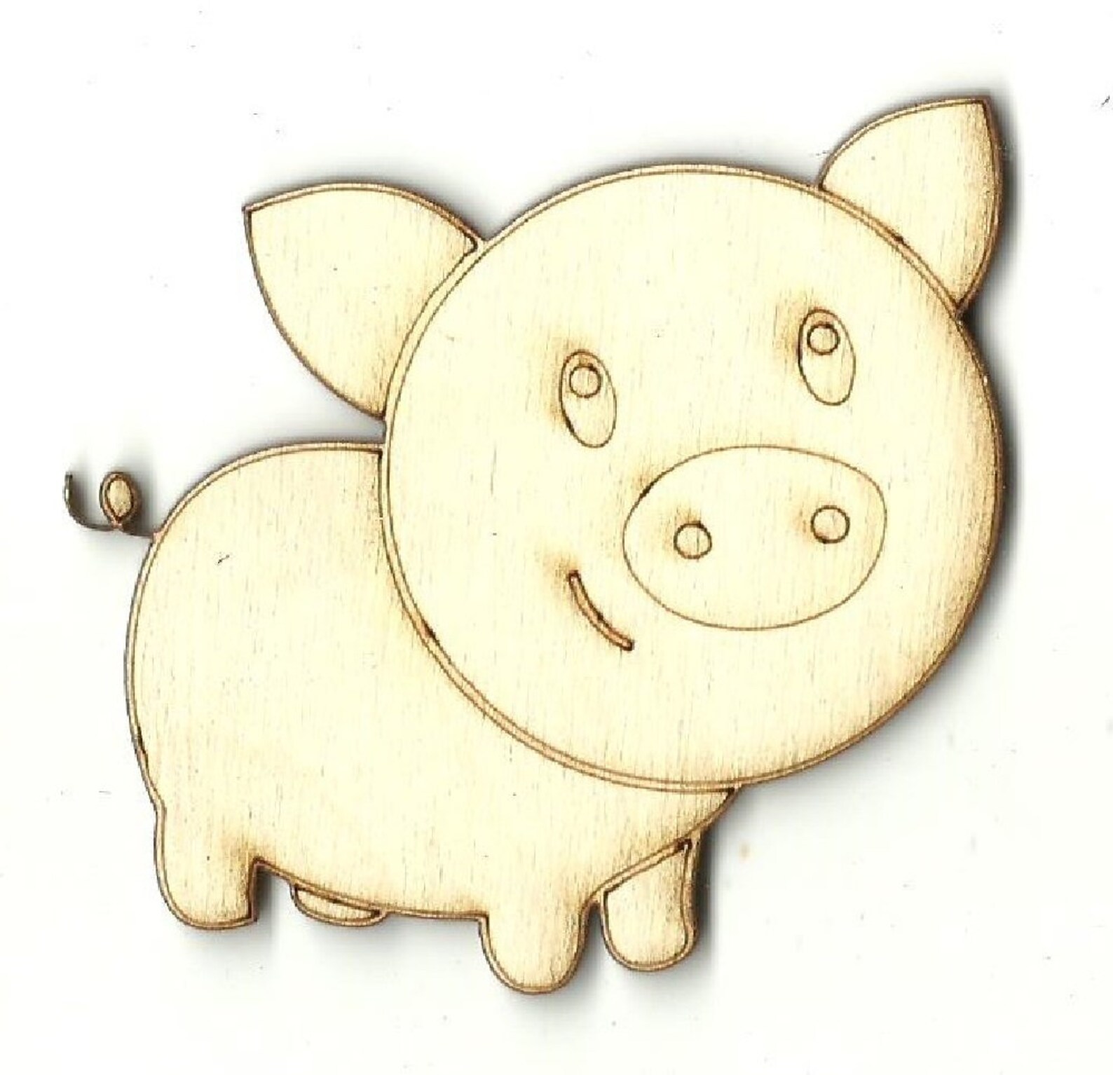 Pig Laser Cut Out Unfinished Wood Shape Craft Supply PIG17 - Etsy