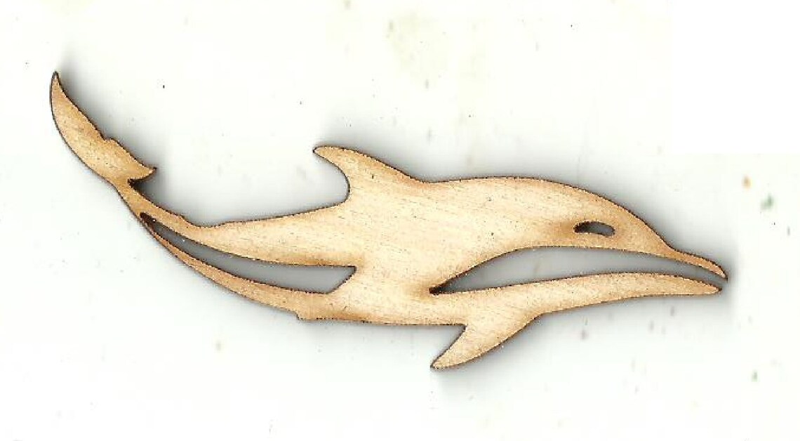 Dolphin Laser Cut Out Unfinished Wood Shape Craft Supply - Etsy