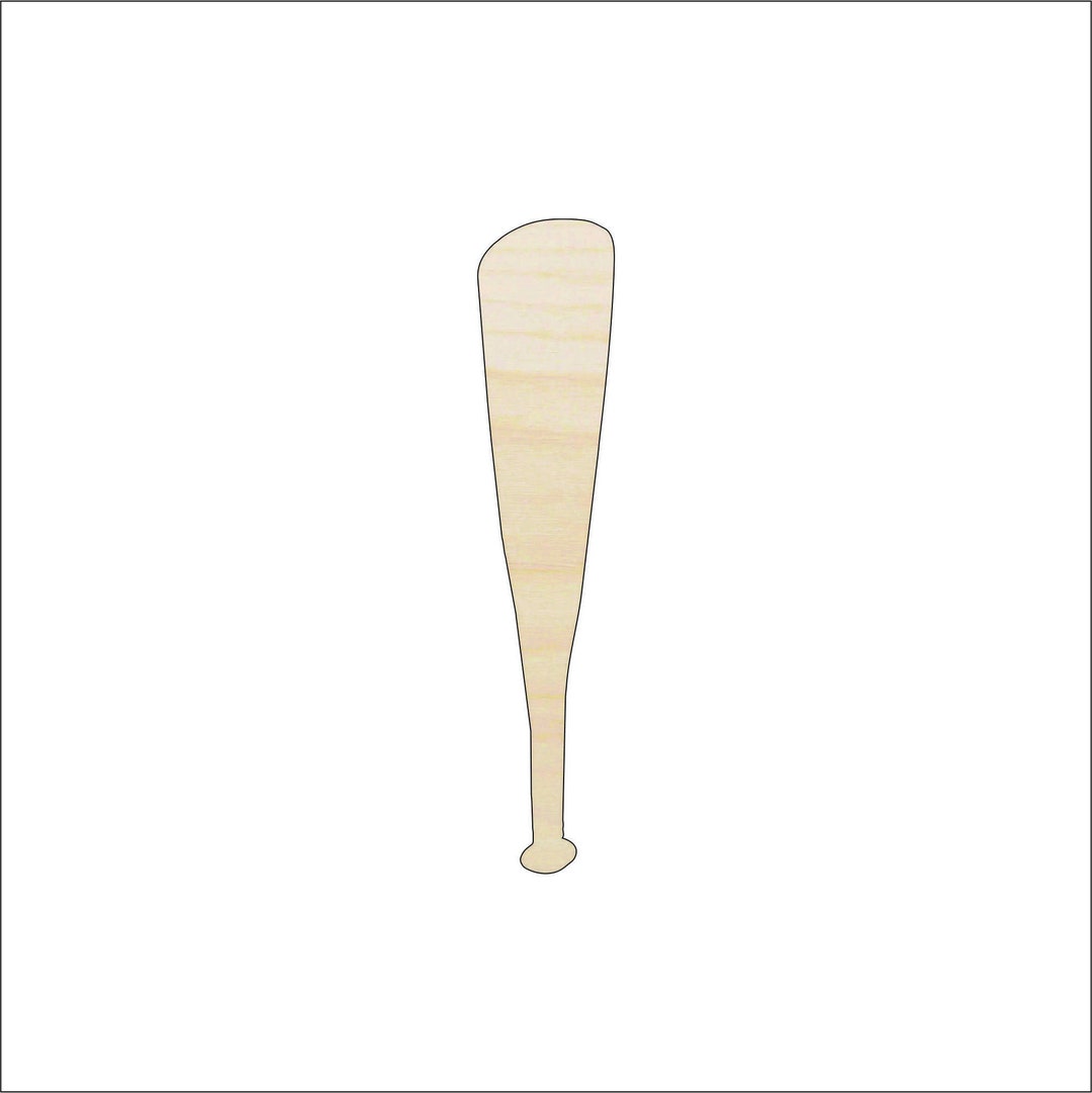 Sport Baseball Bat Laser Cut Out Unfinished Wood Shape Craft Supply ...